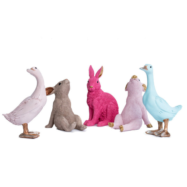 Posh Pets: Elegant Pink & Gold Rabbit Figurine – Bentleys House of Gifts